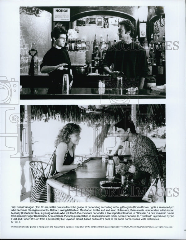 1988 Tom Cruise & Bryan Brown in Scenes From "Cocktail" - Historic Images