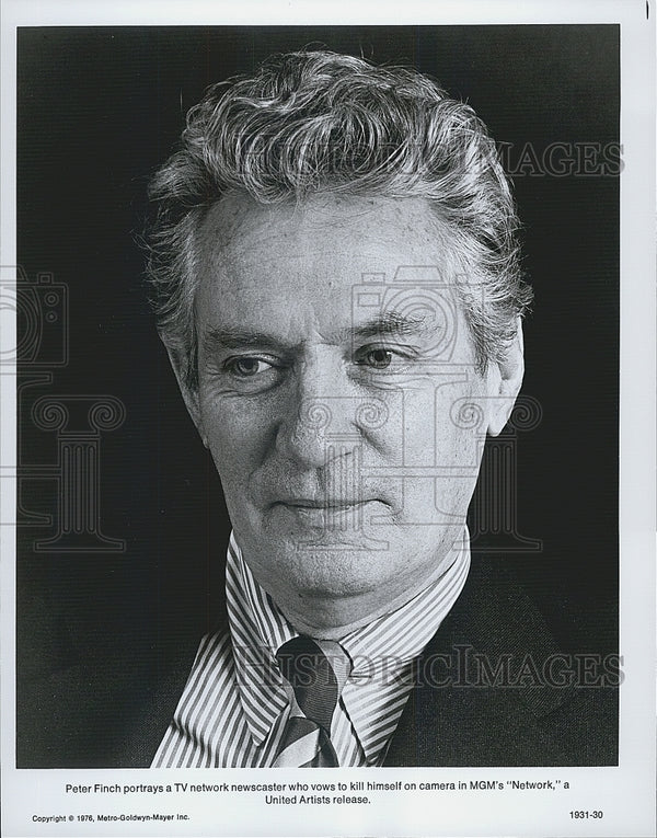 1978 Peter Finch Actor Star "Network" - Historic Images