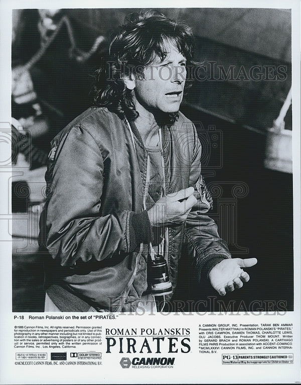 1986 Roman Polanski on the set of "Pirates" - Historic Images