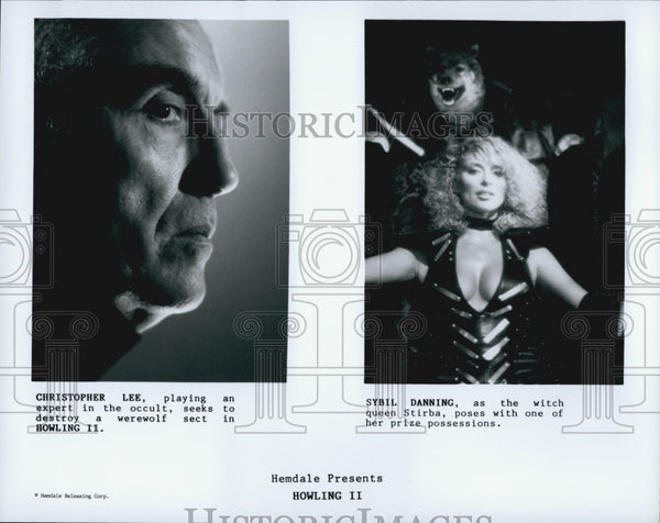 1985 Actors Christopher Lee And Sybil Danning In Film "Howling II ...