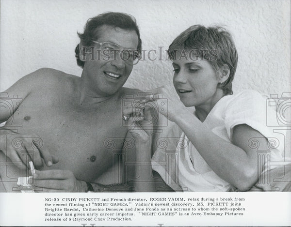 1980 Actors Cindy Pickett And Roger Vadim In Film "Night Games ...