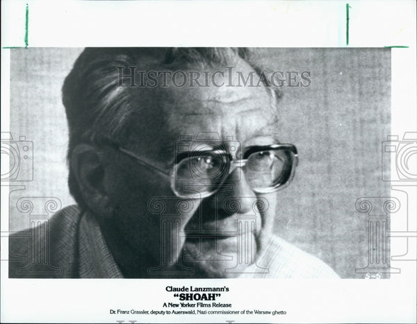 1985 Dr. Franz Grassler "Shoah" - Historic Images