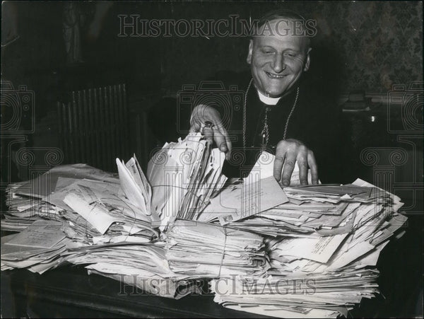 1955 His Excellency Manager Rupp Cardinal Feltin With Letters ...