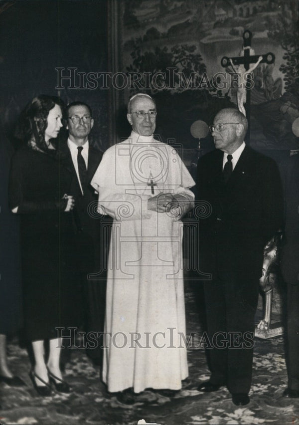 1957, Pope Pius XII, Director Cecil de Mille, Mrs Joseph Harper ...