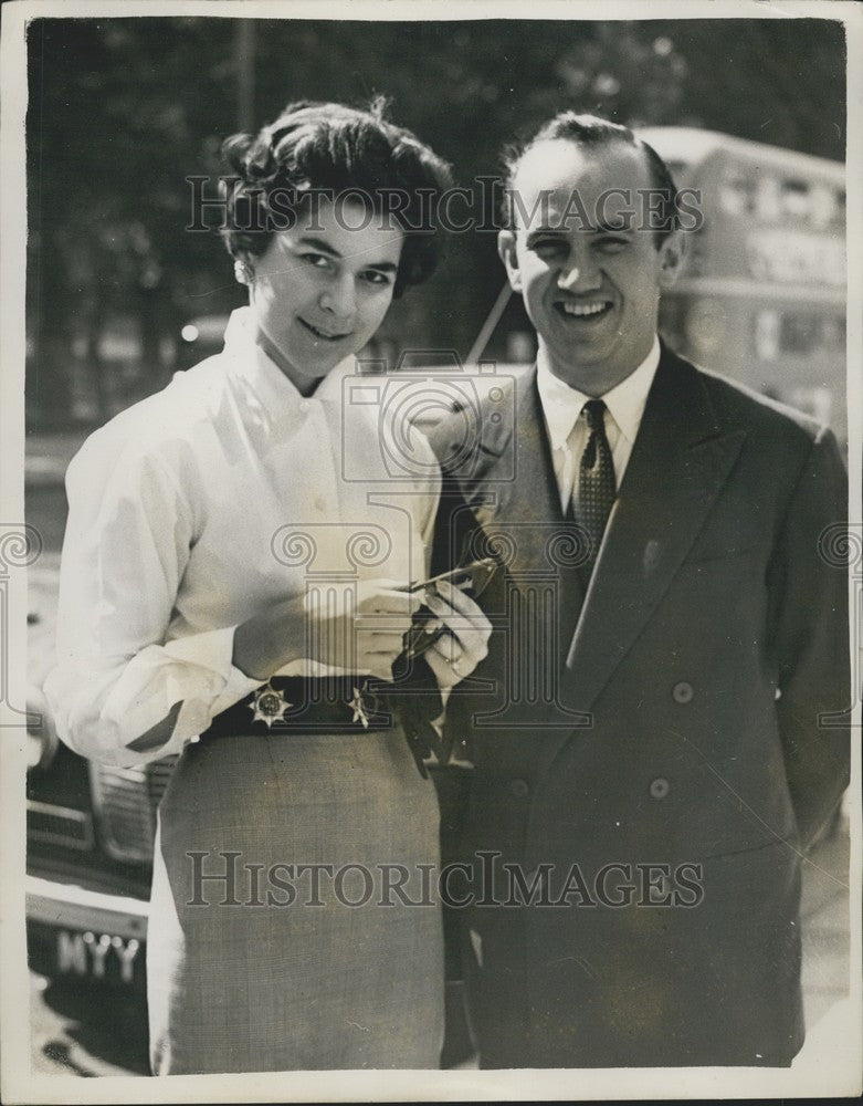 1953 Press Photo Manuel Basil Mavroleon, Gioconda de Gallardo y Castro ...