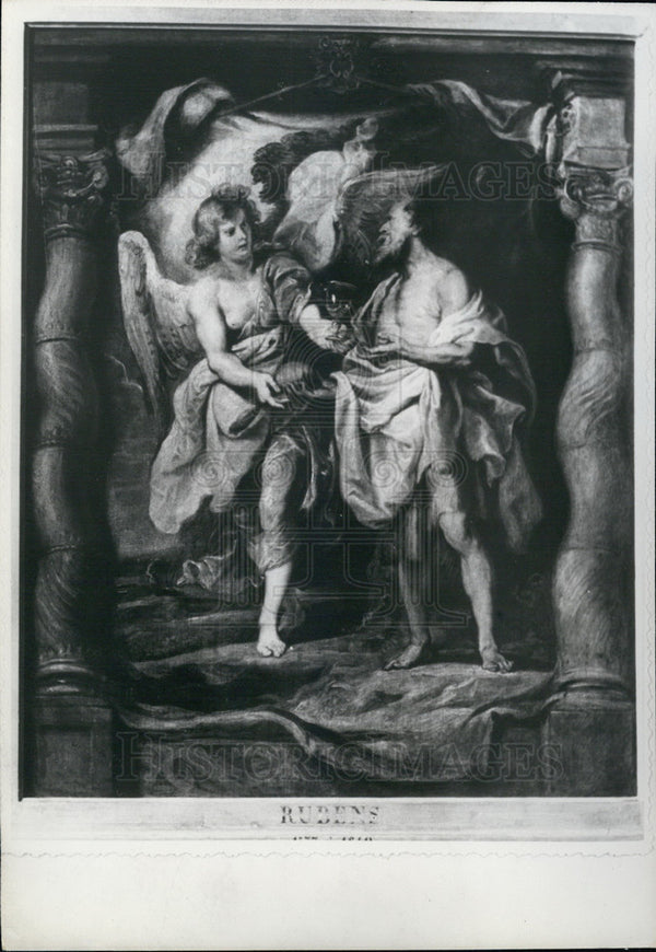 1967 Press Photo Painting Attributed to Rubens Taken to Louvre for Ver ...