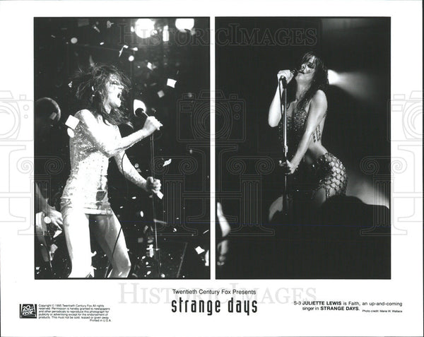 Strange Days Movie Juliette Lewis Faith Singer 1995 vintage promo photo ...
