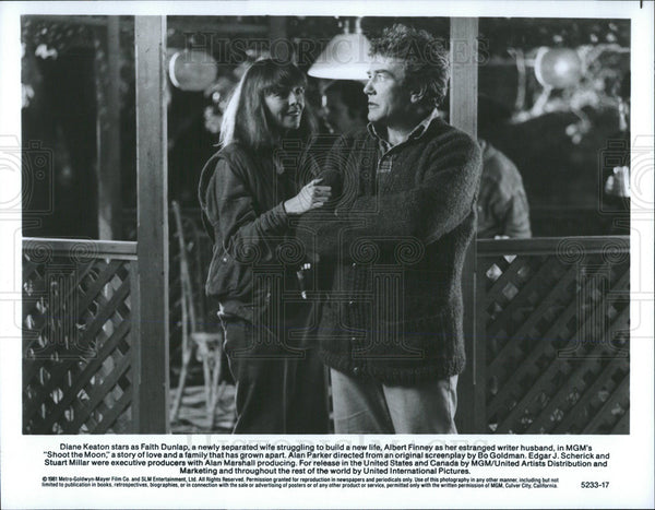 Diane Keaton Actress Albert Finney Actor Shoot Moon Movie Film 1981 ...