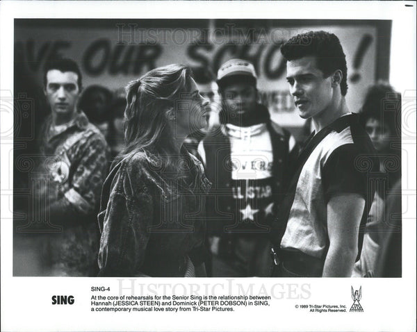 Jessica Steen and Peter Dobson in Sing 1989 vintage promo photo print ...