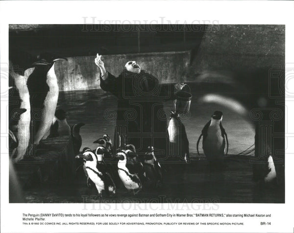 Danny DeVito Actor Penguin Cave Scene Batman Returns Movie Film 1992 ...