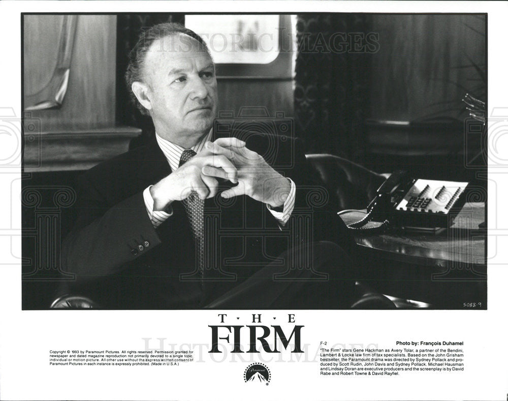 Gene Hackman Stars In The Firm 1993 vintage promo photo print ...