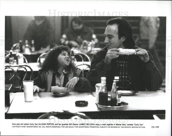 Alisan Porter Actress James Belushi Actor Comedy Curly Sue Film 1991 ...