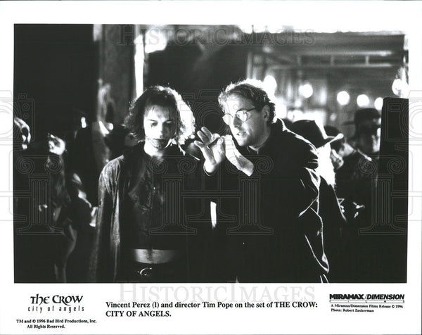 Vincent Perez Actor Tim Pope Director Set Crow City Angels 1996 vintage ...