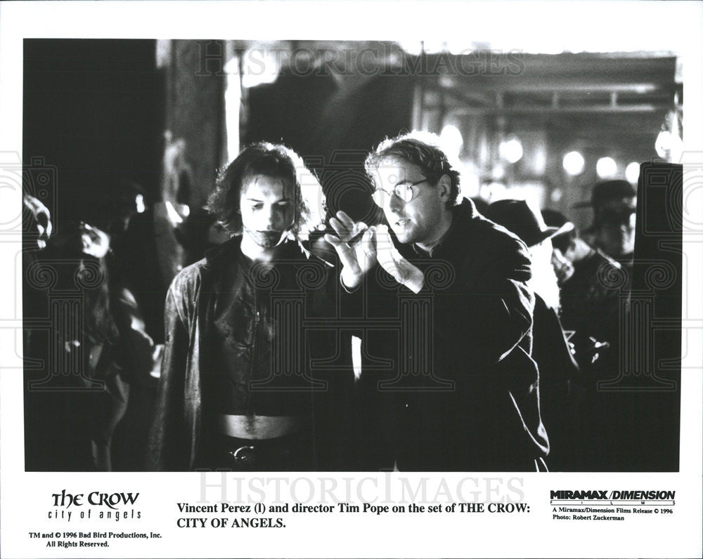 Vincent Perez Actor Tim Pope Director Crow City Angels Film Set 1996 ...
