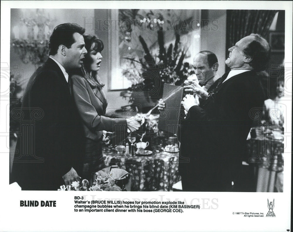 Film Blind Date Bruce Willis Kim Basinger George Coe 1987 vintage promo ...