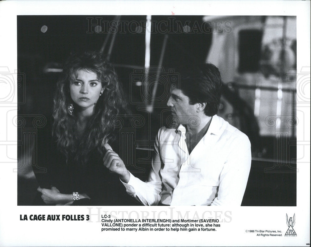 Antonella Interlenghi Saverio Vallone Actors La Cage Aux Folles 1986 vintage promo photo print ...