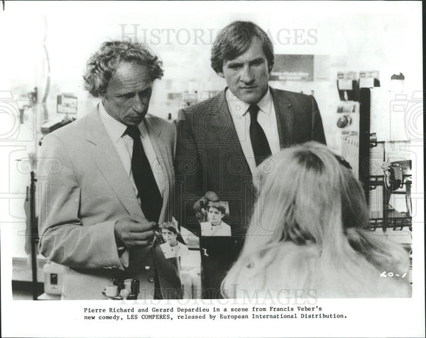 Gerard Depardieu Actor Pierre Richard Les Comperes French Film 1983 ...