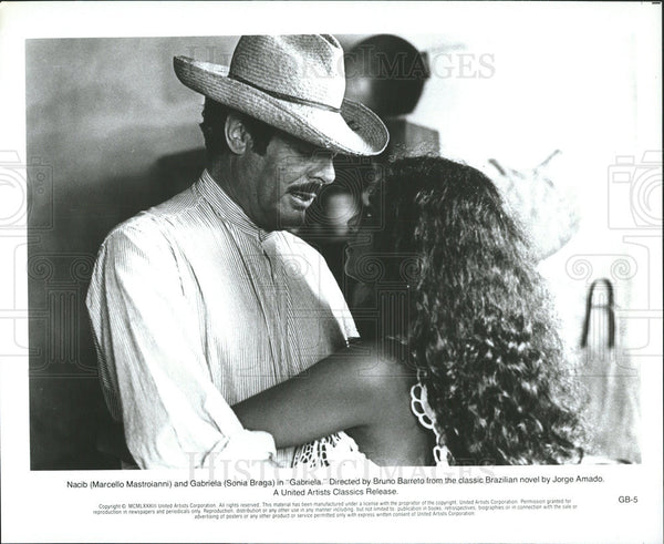 Marcello Mastoianni Actor Sonia Braga Actress Gabriela Film 1983 ...