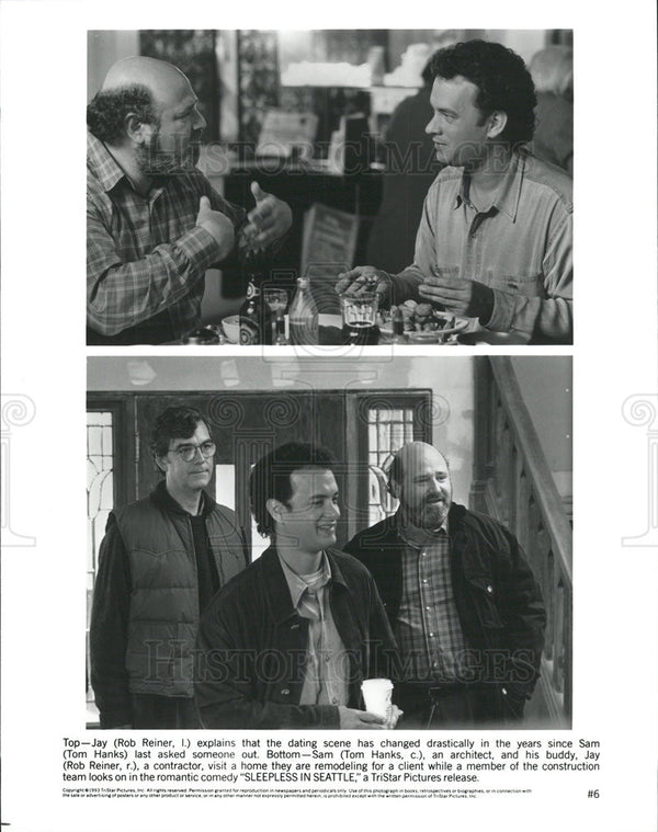 Rob Reiner, Tom Hanks in Sleepless in Seattle 1993 vintage promo photo ...