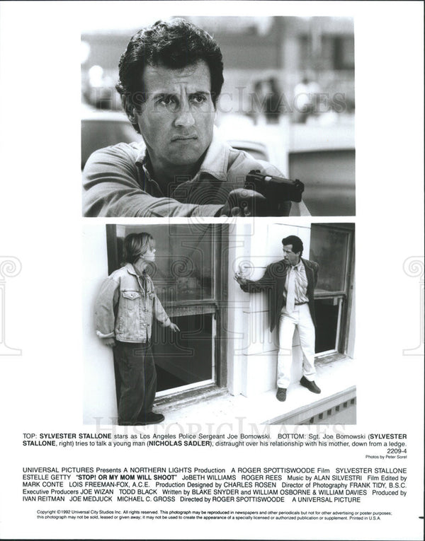 Sylvester Stallone Nicholas Sadler Actors Stop Or My Mom Will 1992 ...