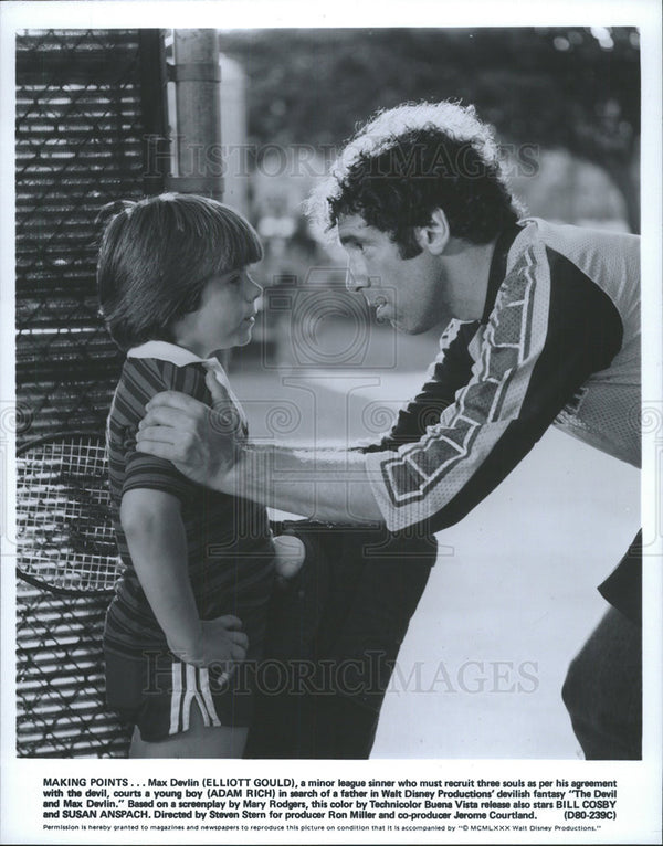 Elliott Gould Actor Adam Rich Devil Max Devlin Disney Film 1980 vintage ...
