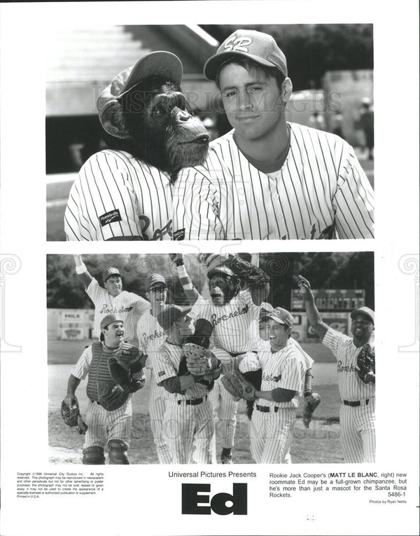 Matt Le Blanc Actor Chimpanzee Baseball Film Movie Ed 1996 vintage ...