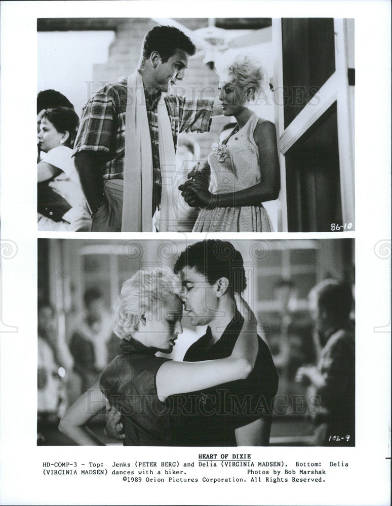 Peter Berg & Virginia Madsen in Heart of Dixie 1989 vintage promo photo ...