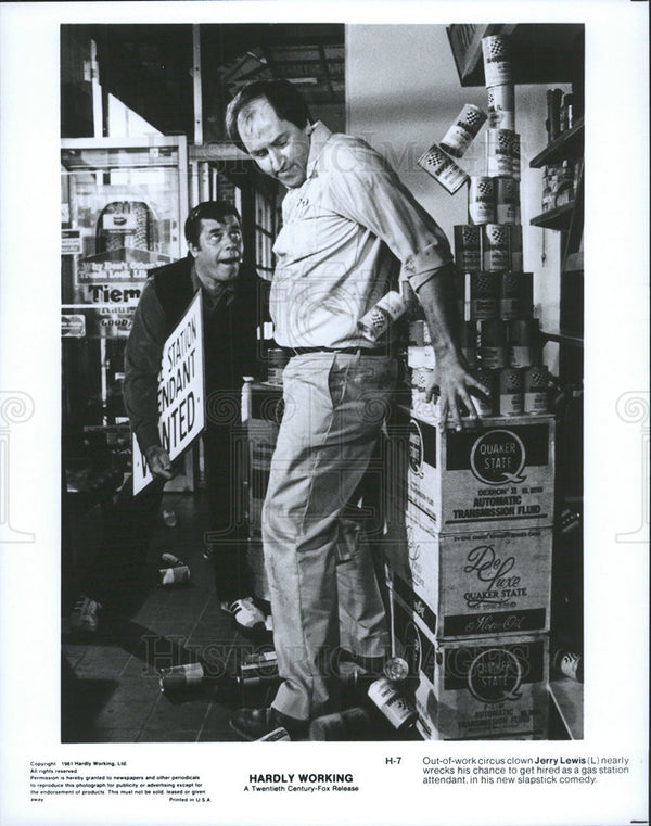 Hardly Working Jerry Lewis 1980 vintage promo photo print - Historic Images