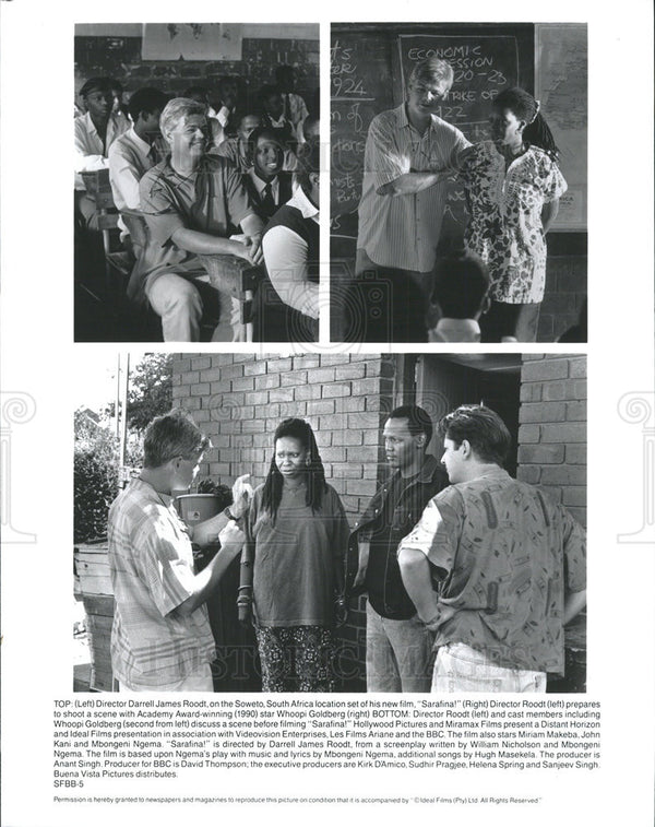 Sarafina Director Darrell James Roodt and Whoopi Goldberg 1992 vintage ...