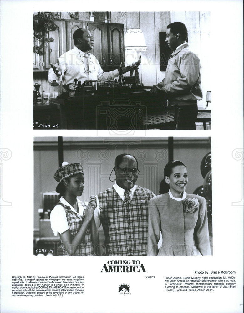 Eddie Murphy John Amos Shari Headley Allison Dean Actors Coming 1988 ...