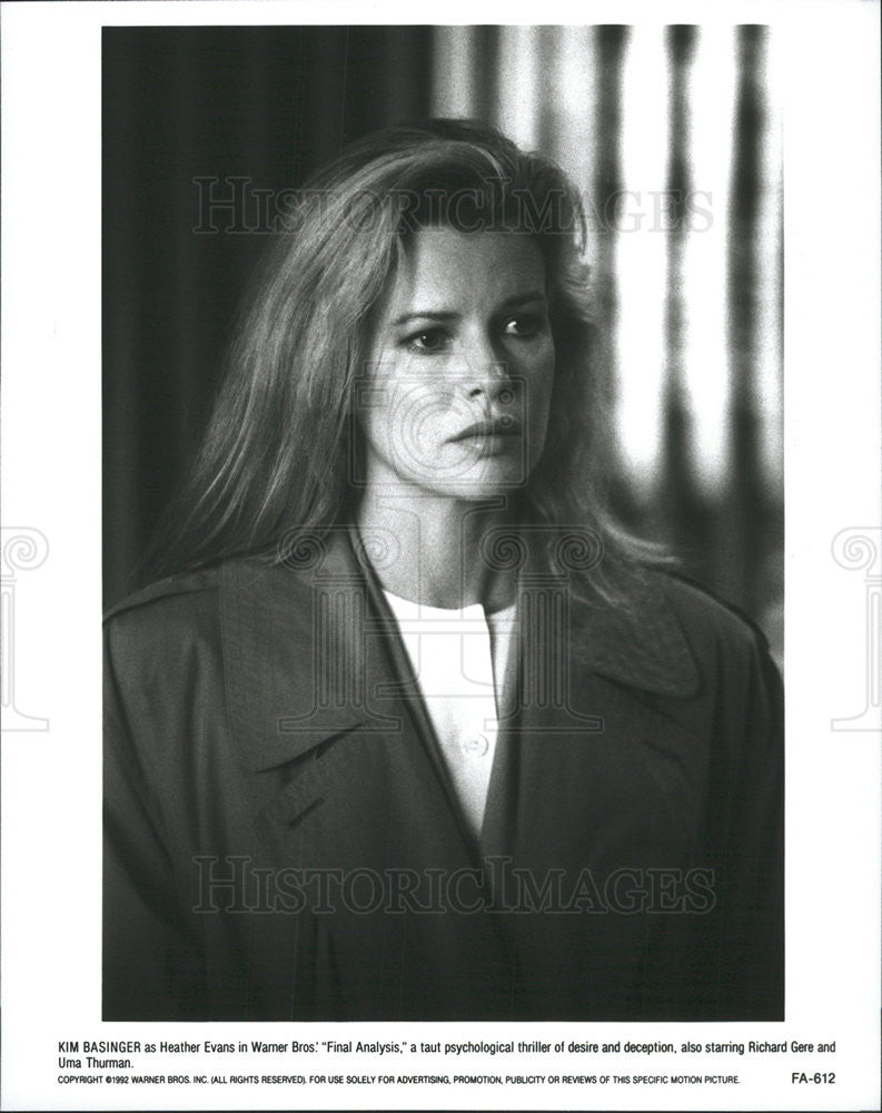 Kim Basinger Actress Final Analysis 1992 vintage promo photo print ...
