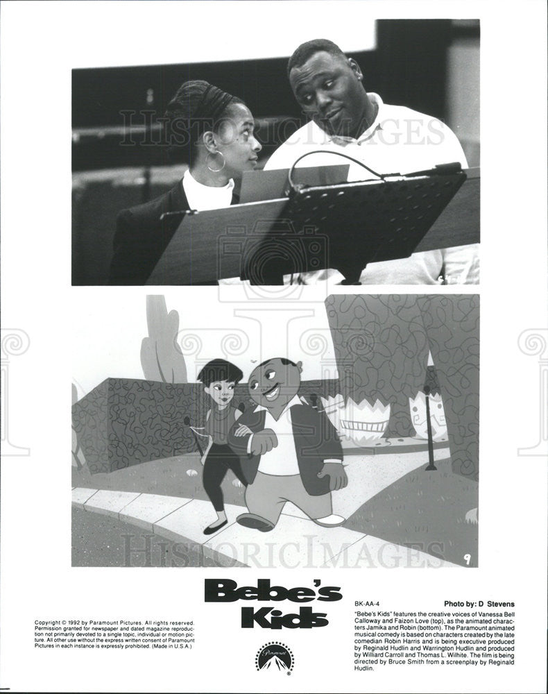 Vanessa Bell Calloway Faizon Love Actors Bebe's Kids 1992 vintage promo photo print - Historic ...