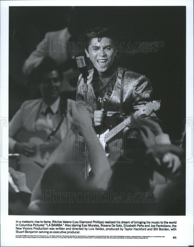La Bamba Lou Diamond Phillips 1986 vintage promo photo print - Historic ...
