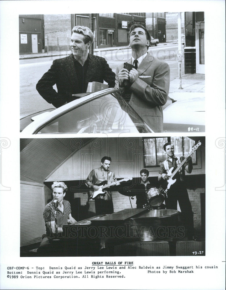 Dennis Quaid Alec Baldwin Actors Great Balls Fire 1989 vintage promo ...