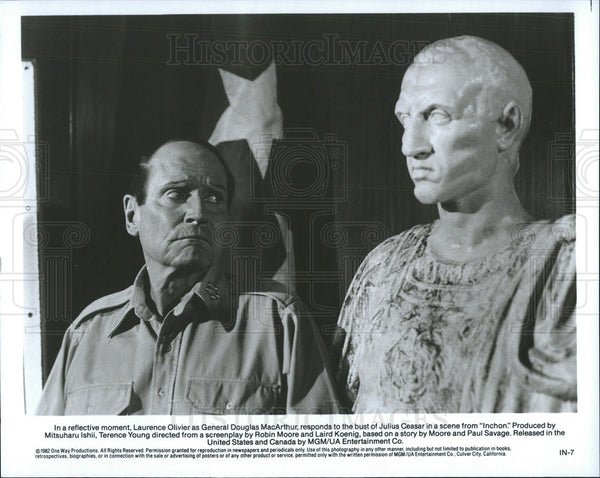 Laurence Olivier Actor Scene Inchon Film Movie 1982 vintage promo photo ...