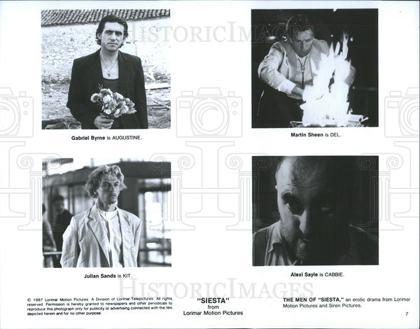 Gabriel Byrne Martin Sheen Julian Sands Alexi Sayle Siesta Film 1987 ...