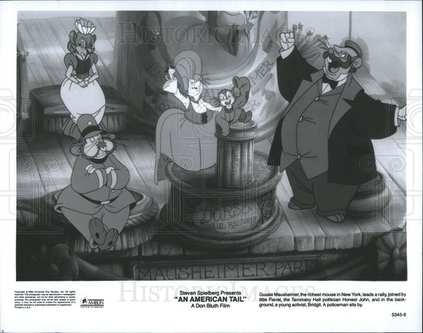 1986 Press Photo Film An American Tale Gussie Mausheimer Fievel Honest ...