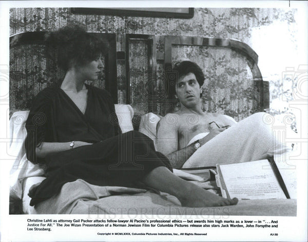 1979 Press Photo And Justice For All Christine Lahti Gail Packer Al Pa ...