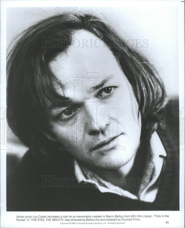 1981 Press Photo THE EYES, THE MOUTH stars Italian actor Lou Castel ...
