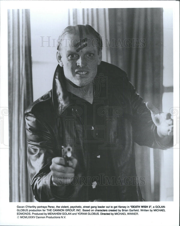 1985 Press Photo Gavan O'Herlihy Actor Death Wish 3 - Historic Images