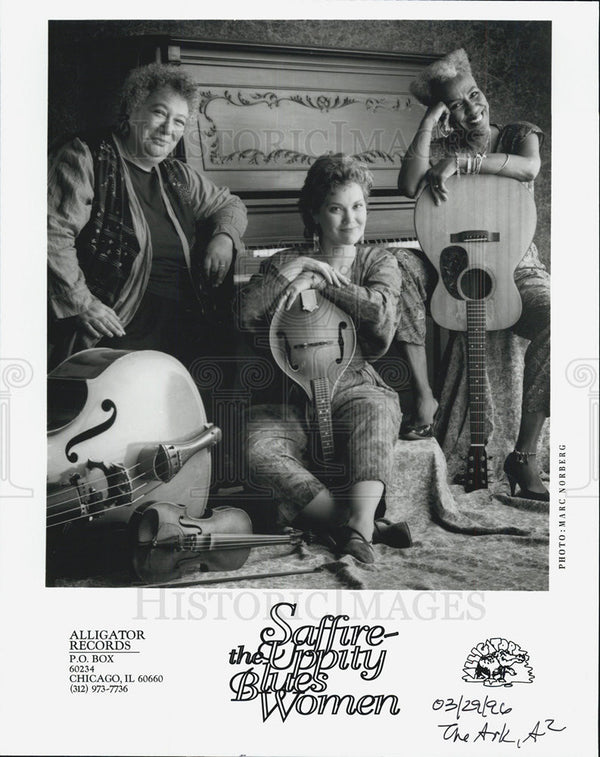 1996 Press Photo Saffire Uppity Blues Women Band Ann Rabson Gaye Adegb ...