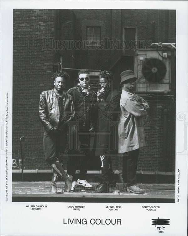 1992 Press Photo Living Colour William Calhoun Doug Wimbish Vernon Rei ...