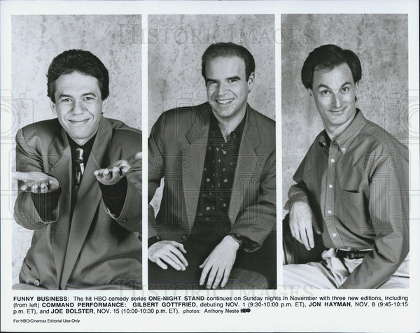 2010 Press Photo Comedians, Gilbert Gottfried,Jon Hayman,Joe Bolster ...