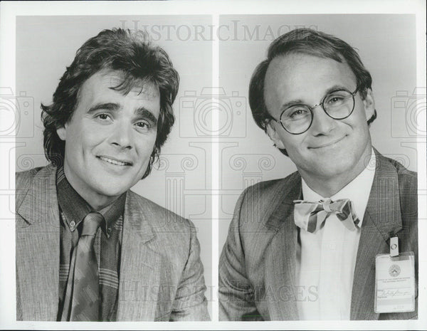 1986 Press Photo Winston Rekert and Jonathan Welsh star in "Adderly ...