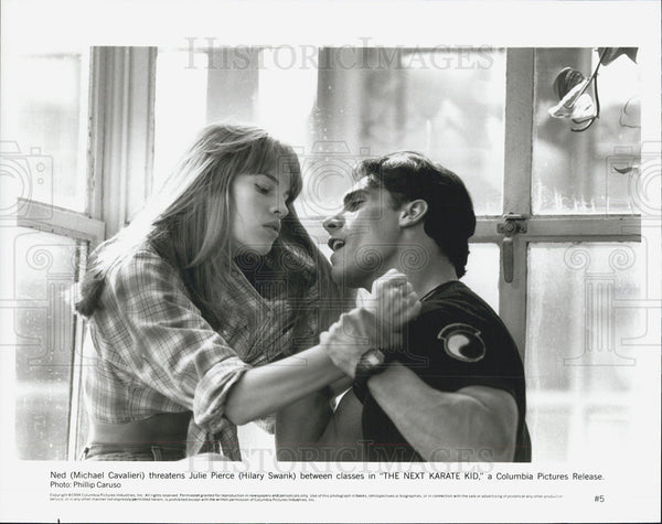 1994 Press Photo Actors Michael Cavalieri & Hilary Swank "The Next Kar ...