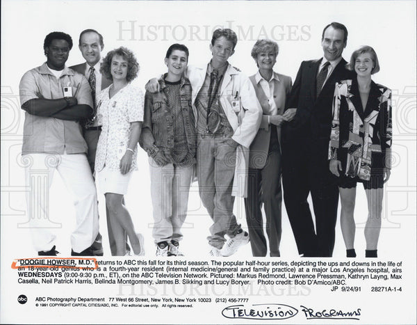 1991 Press Photo The cast of "Doogie Howser, M. D." - Historic Images