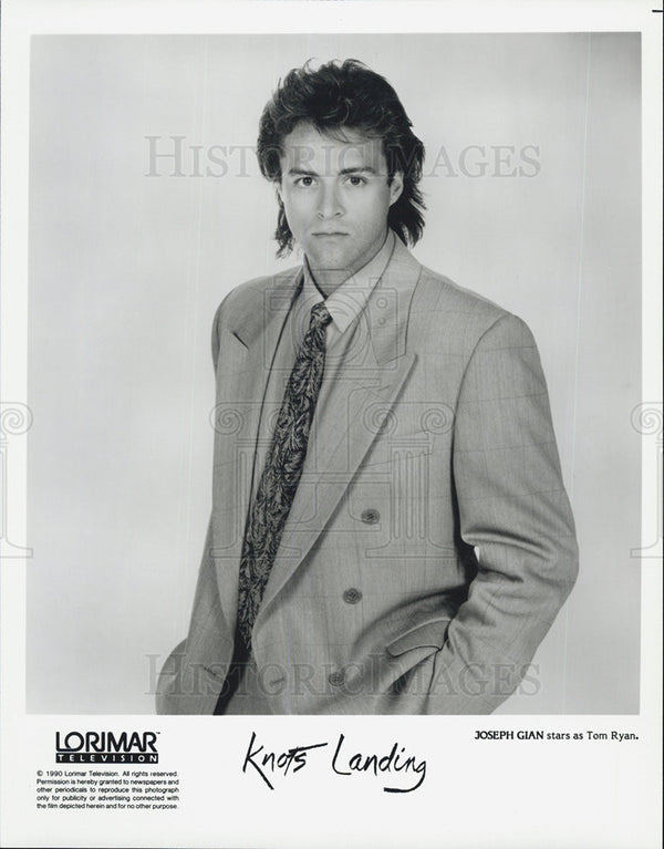 1990 Press Photo Joseph Gian on "Knots Landing" - Historic Images