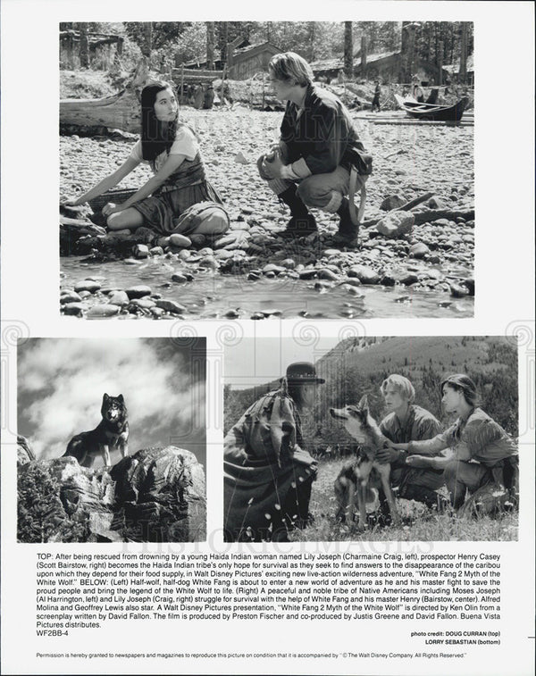 1991 Press Photo Charmaine Craig Scott Bairstow White Fang 2 Wolf Film ...
