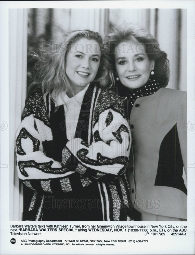 Barbara Walters Special 1989 vintage promo photo print - Historic Images