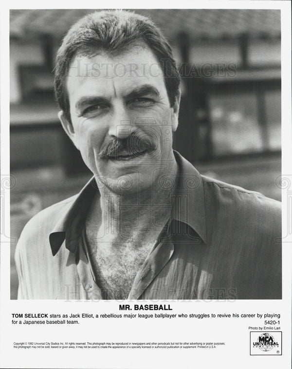 Tom Selleck in Mr Baseball 1992 vintage promo photo print - Historic Images